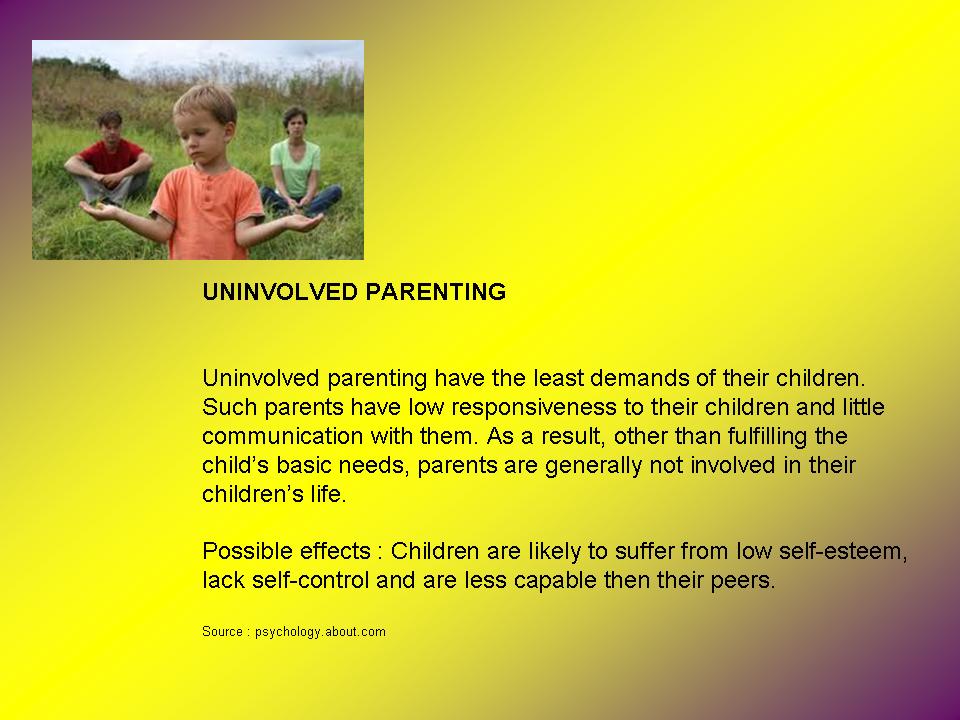 Give You Child A Winning Edge: UNINVOLVED PARENTING