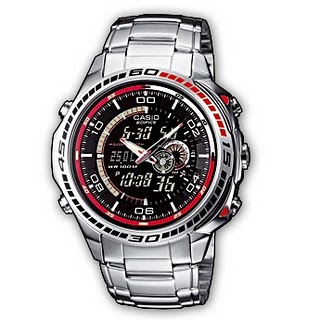 CASIO_ONLINE: Casio World Time Temperature Measurement Watch, EFA-121D ...