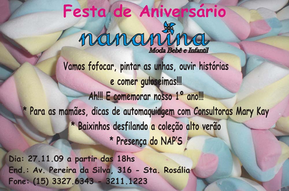 NANANINA: CONVITE A TODOS!!!!