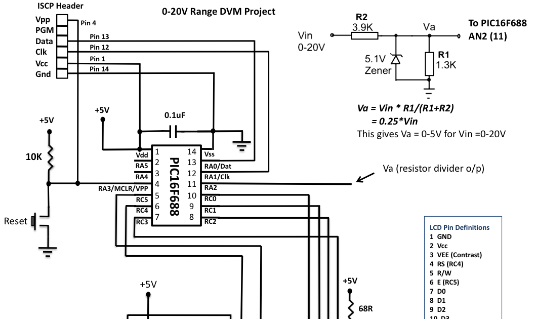 PIC16F688 based Digital Voltmeter