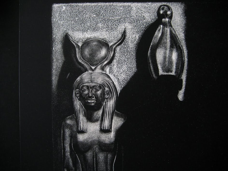 Ancient Egyptian Art: Closeup of the stone slab