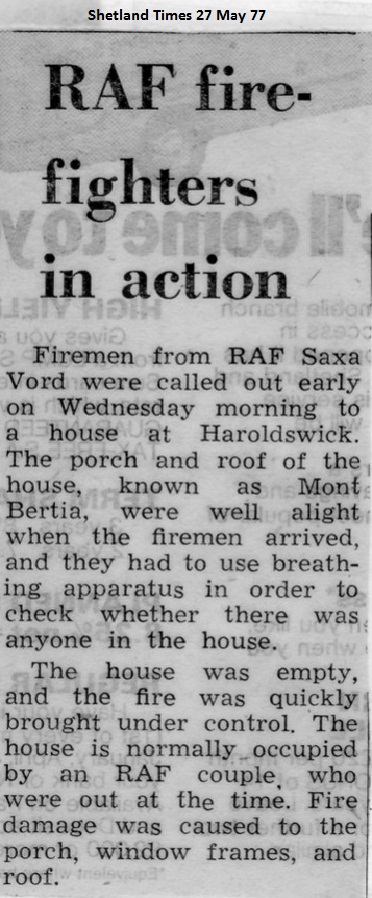 A History of RAF Saxa Vord: The Fire Section Part 2