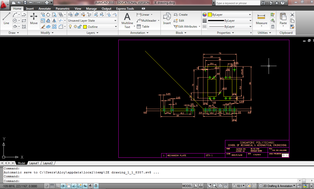 Can Challenge: AUTOCAD 2D DRAWING (MODIFIED)