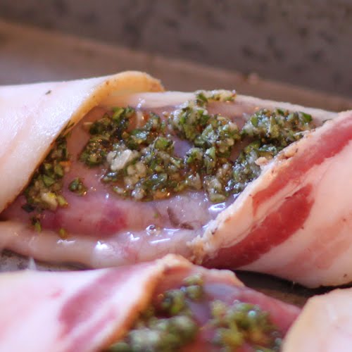 Almost Slowfood: Easy Dinner: Bacon Wrapped Monkfish Fillets