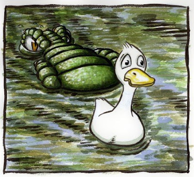 Tiny Art Director: A Duck and a Crocodile
