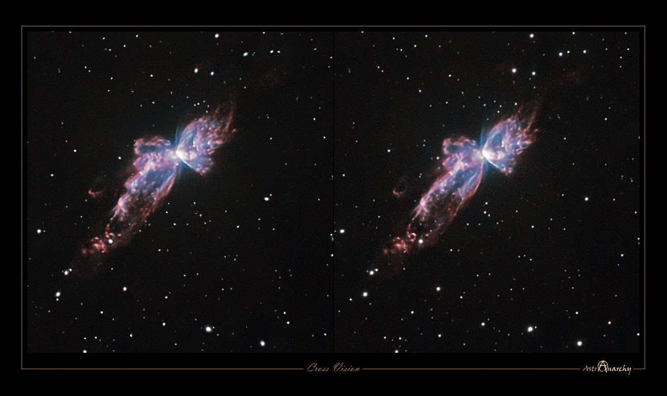 Astro Anarchy: NGC 6302, the "Bug Nebula" as a 3D Stereo Pair