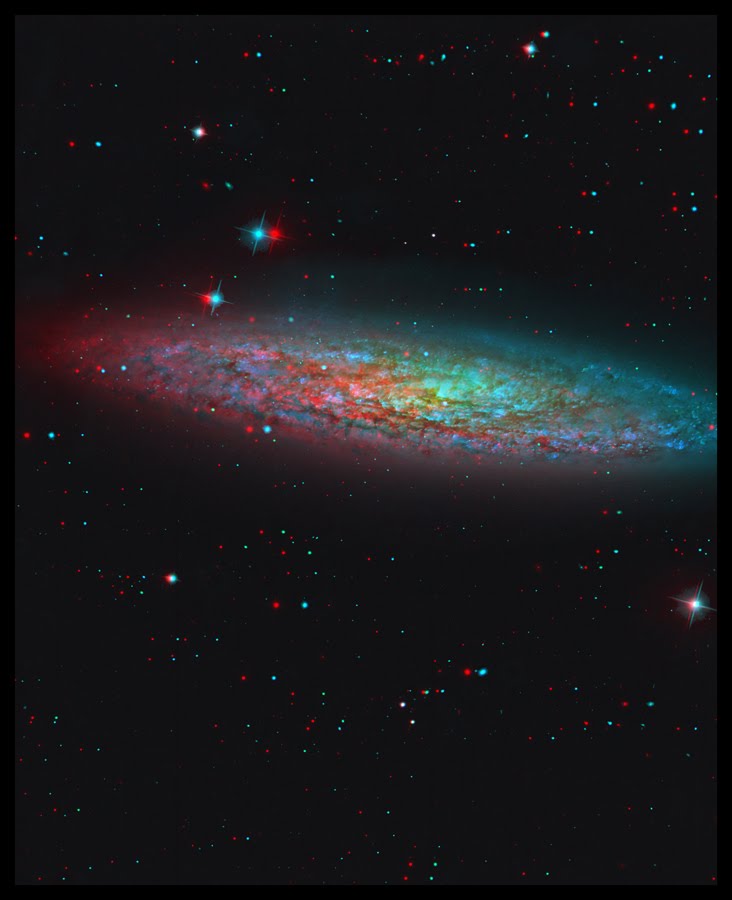 Astro Anarchy: NGC 253, the "Silver Dollar" galaxy as an anaglyph 3D