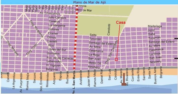 Alquilo Casa en Mar de Ajo a 2 cuadras del mar