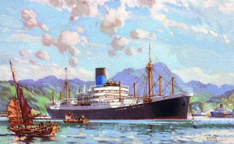 Archives maritimes: SS Peleus (1949) de la Blue Funnel Line d'Alfred ...