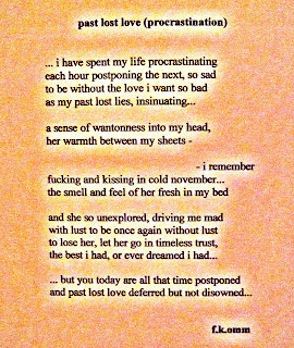 past lost love (procrastination) — freddie omm