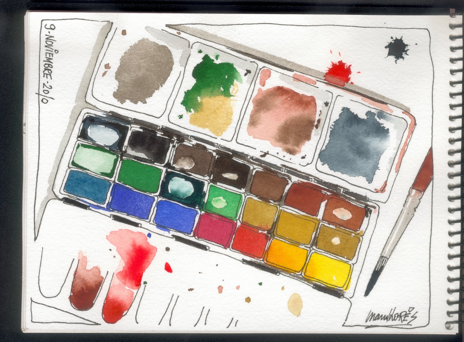 Fanmangazine: Continuando con la acuarela