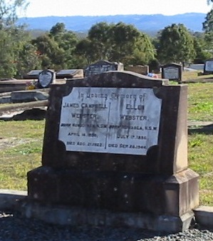 Jottings, Journeys and Genealogy: WEBSTER and HUDSON graves, Helidon