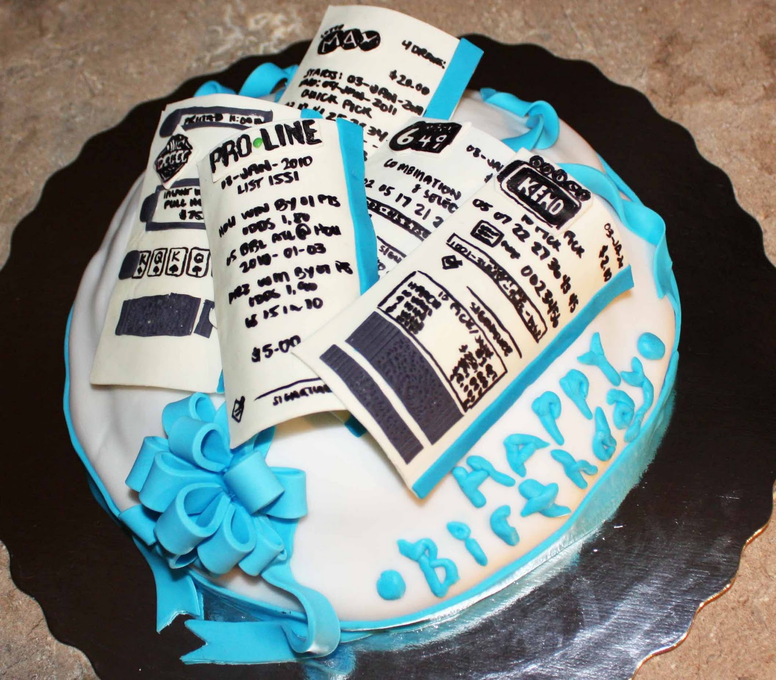 Cup O Cake: Lottery Ticket Birthday Cake