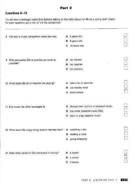 PET: PET PRACTICE TESTS 2 + - TEST 6