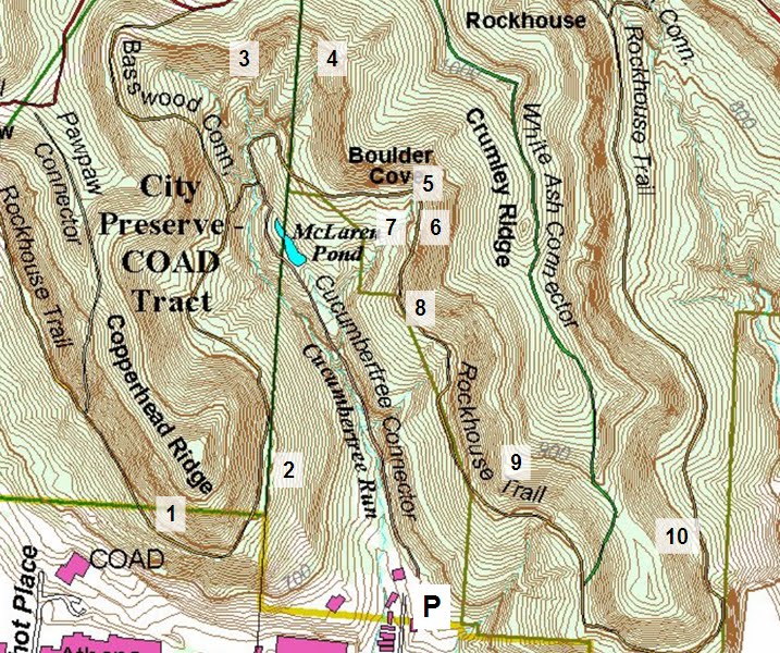 Bouldering in . . Athens County: Updated COAD area bouldering map