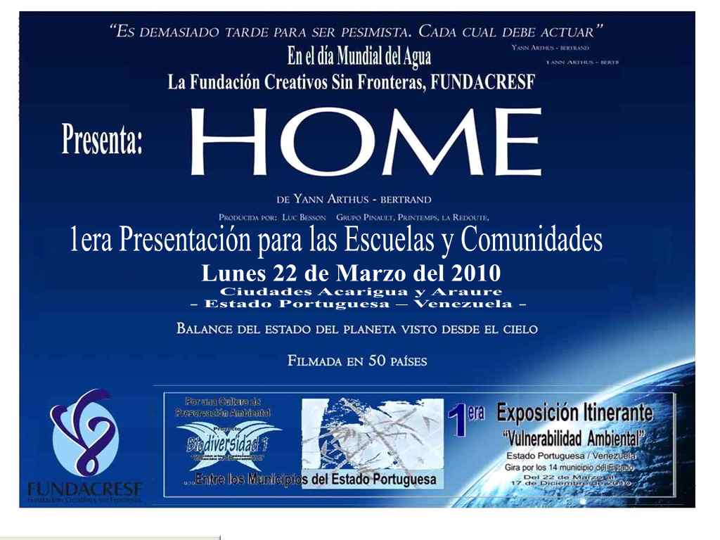 Filme HOME(ES), Documental - Ambiental: HOME en español.