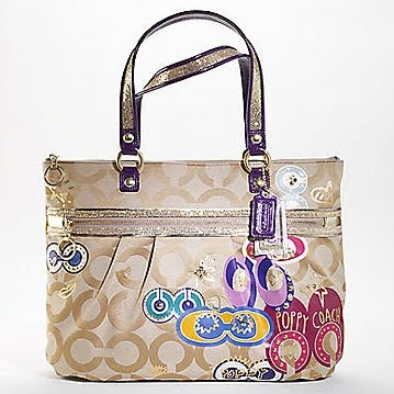 LADIES BAG ONLINE: #493 - COACH POP POP C APPLIQUE' GLAM TOTE BAG 15307