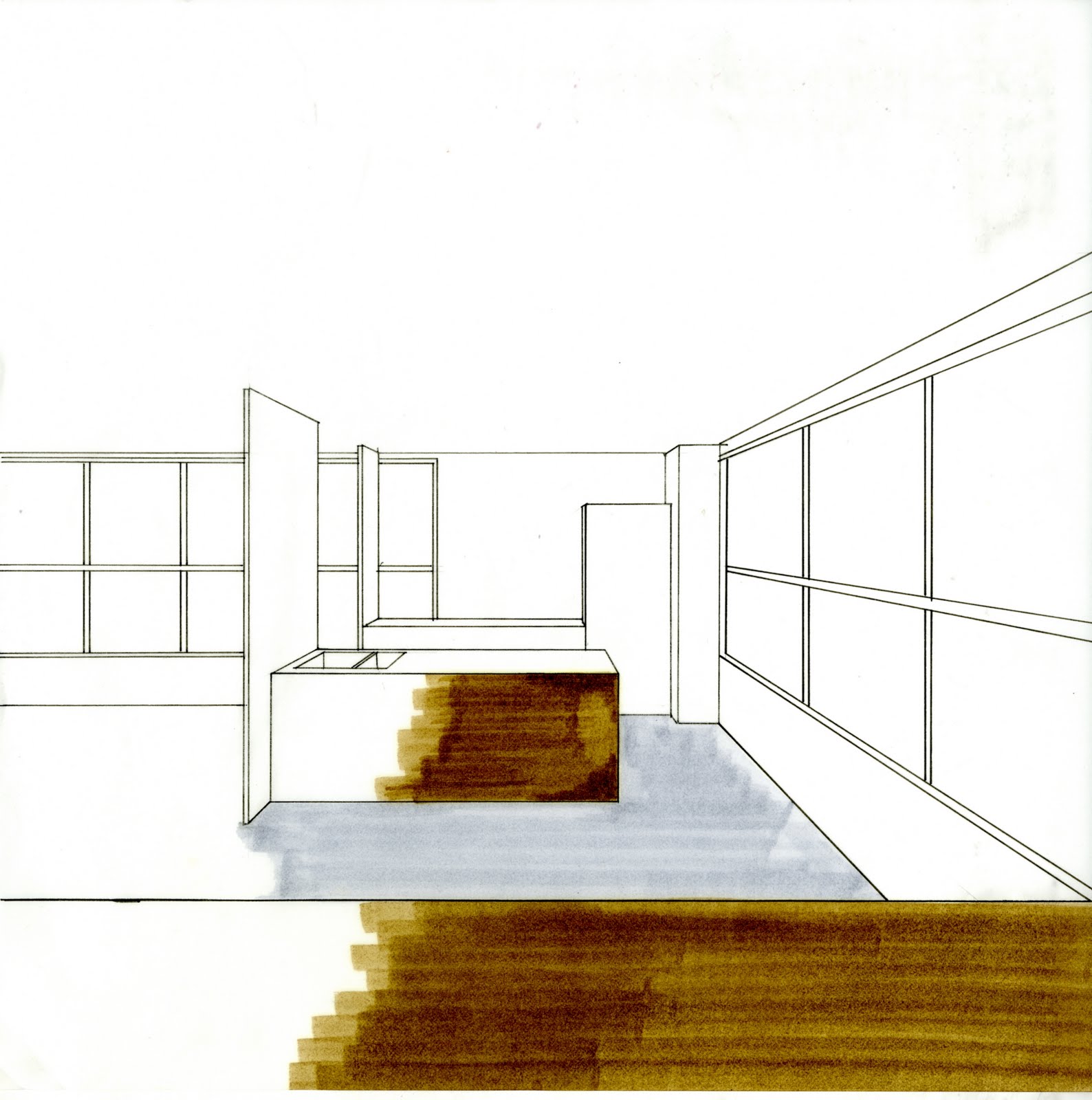 cmb: Studio Space: Perspective Drawings