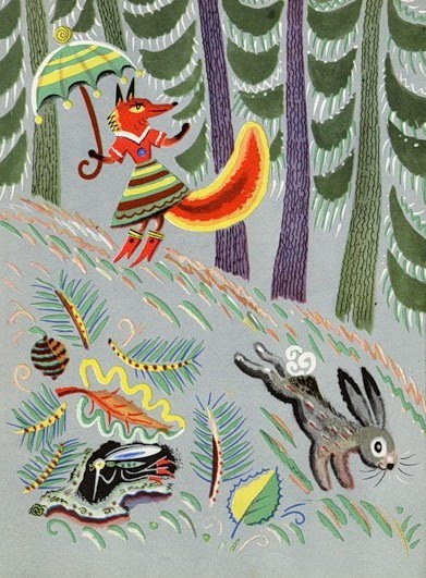 Library things: Fox in Russian book illustrations