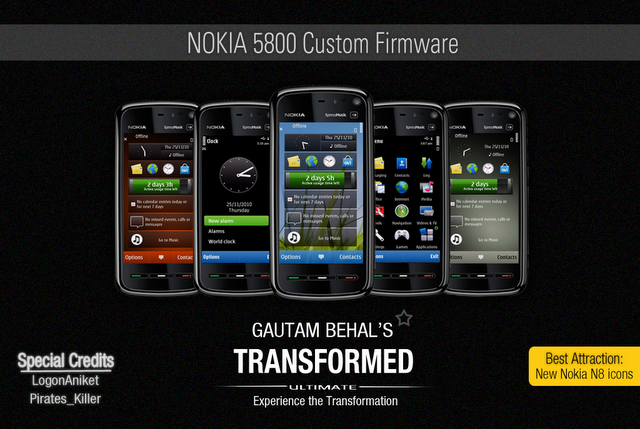AllGSM: Ultimate firmware custom para o Nokia 5800 com visual Symbian ^3 UI