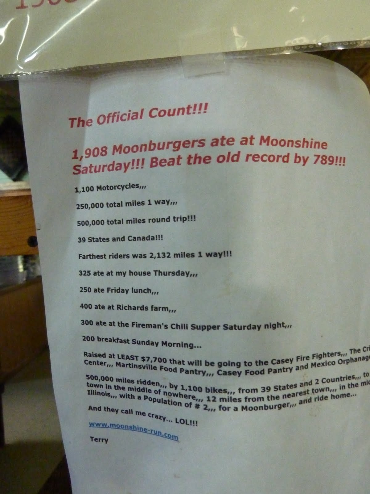 Travel Tales: Moonshine, IL - Home of the Moonburger