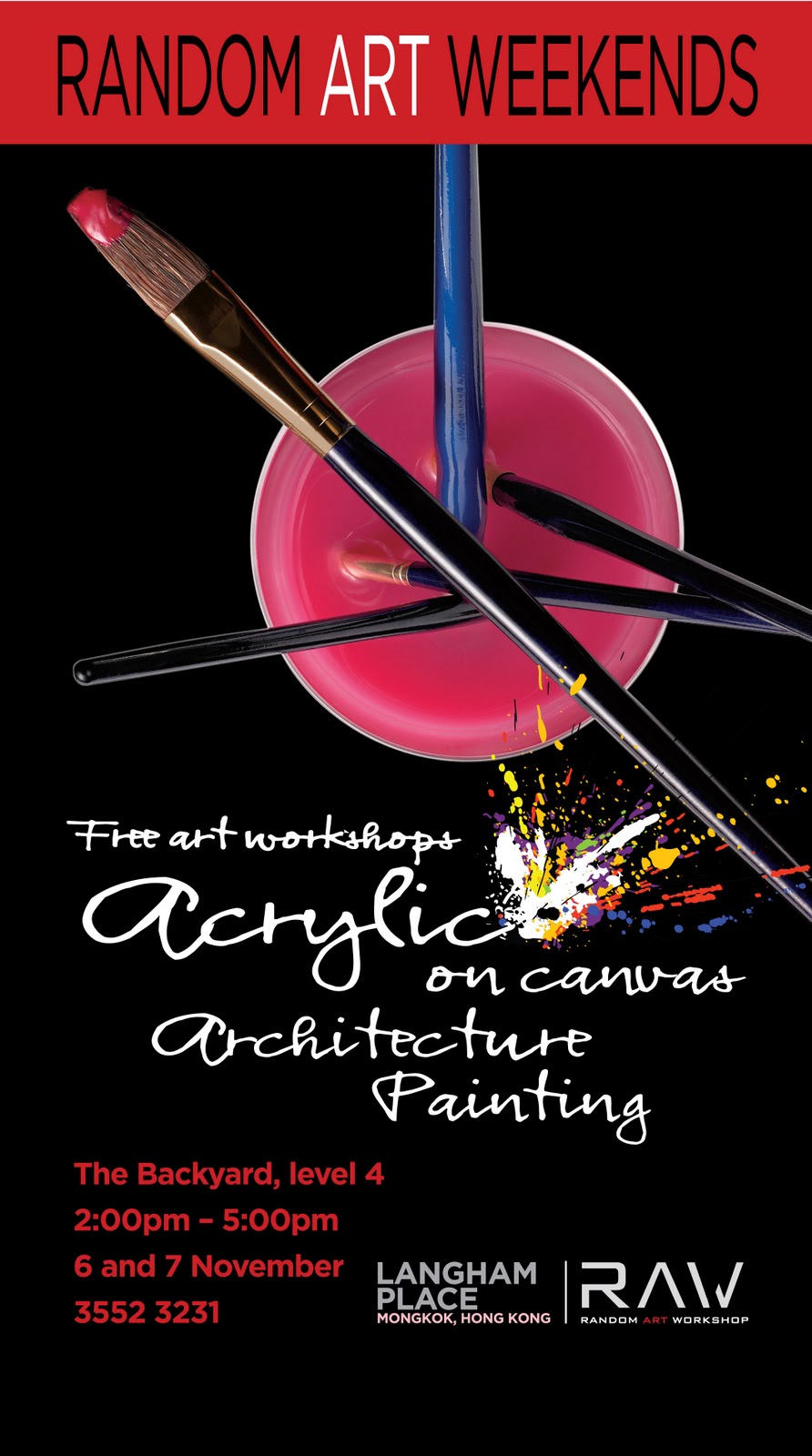 Random Art Workshop: Random Art Weekends : Acrylic on canvas