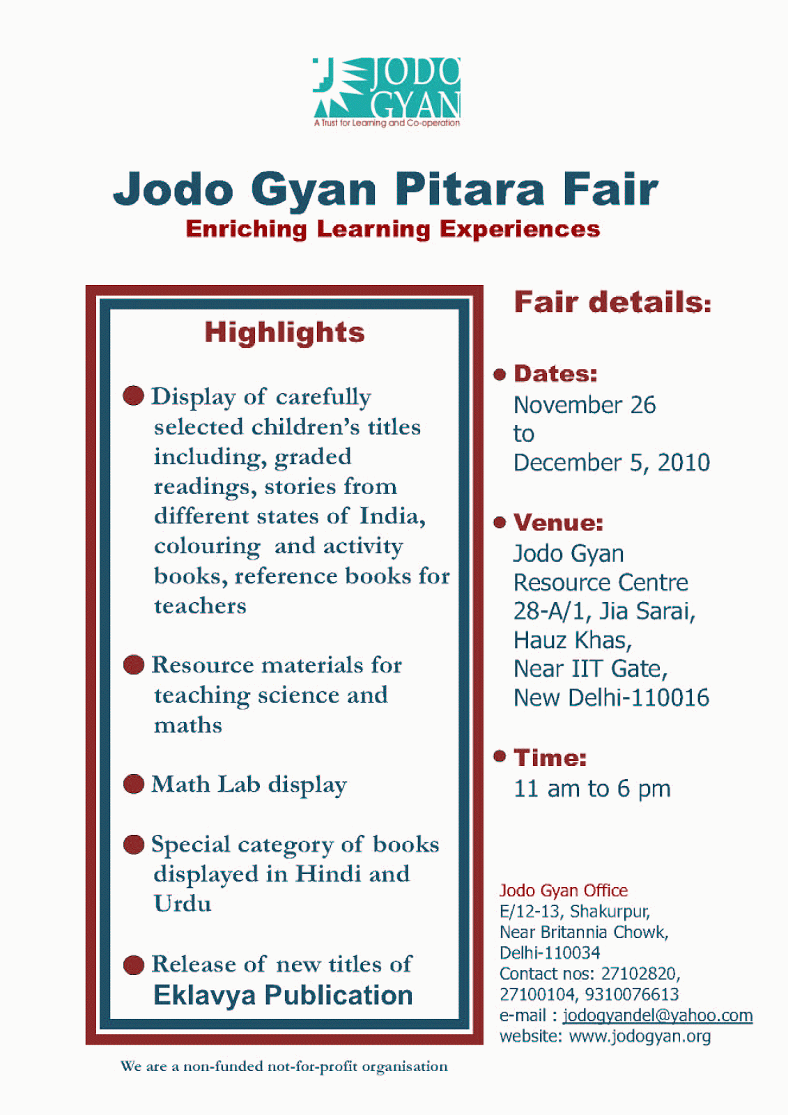Tulika Publishers: Jodo Gyan Pitara Fair