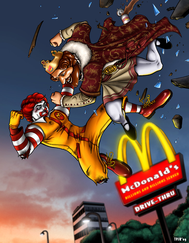 burger king vs ronald mcdonald | Mcdonalds art, Ronald mcdonald art ...