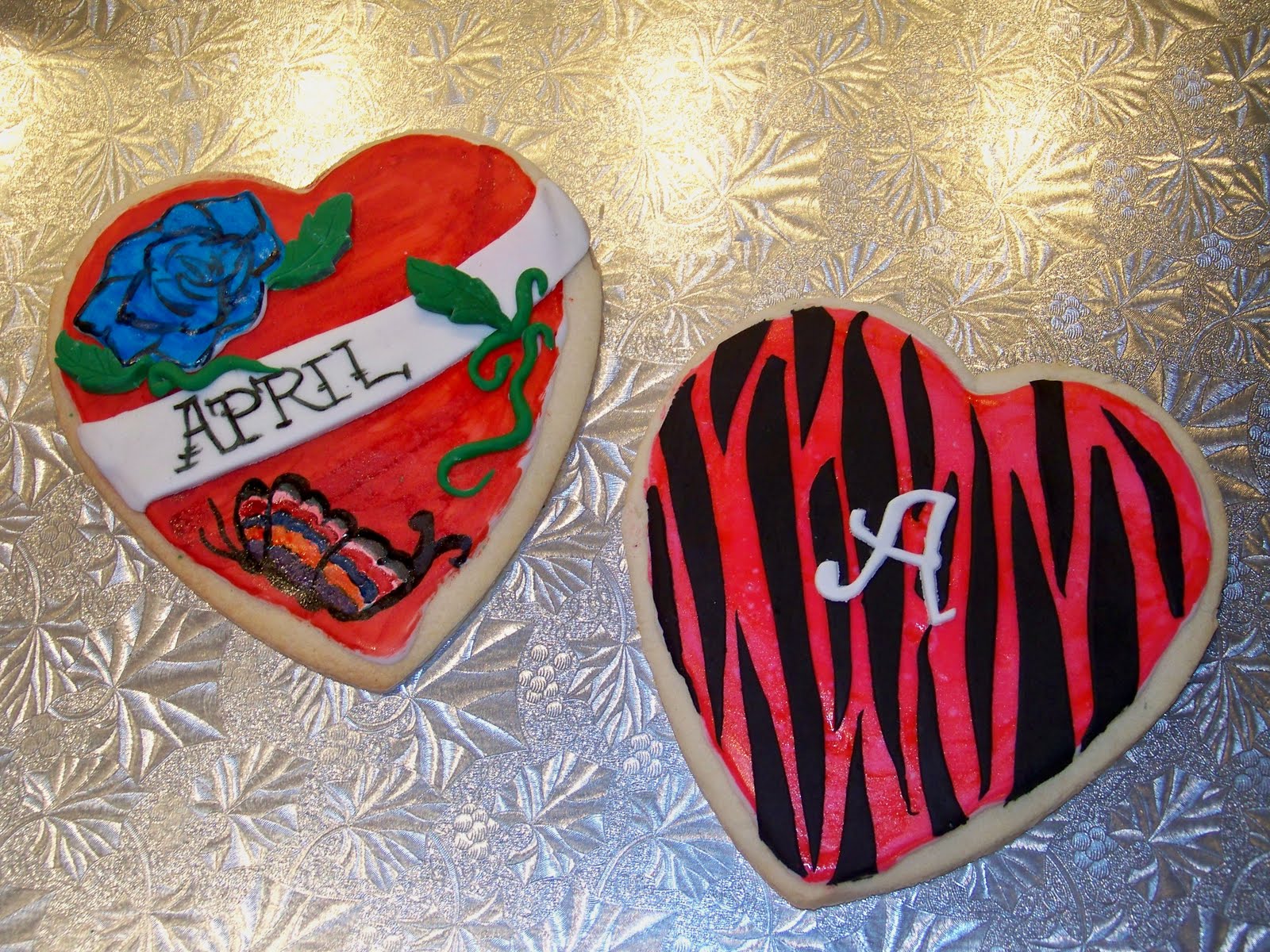 Cookies, Cakes & Playdates: Ed Hardy & Zebra sugar cookies