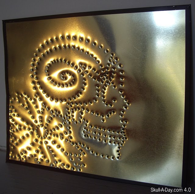 Dia de la Abby #28: Punched Metal Skull