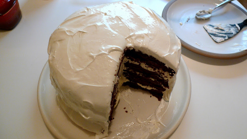 Bon Appétempt: Take Two: Devil's Food Layer Cake with Peppermint Frosting