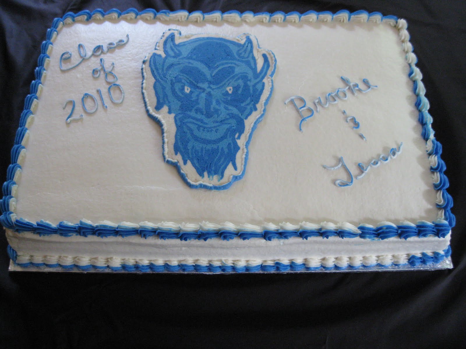 D's Cookie Jar & More: Graduation cake for Burgettstown Blue Devils