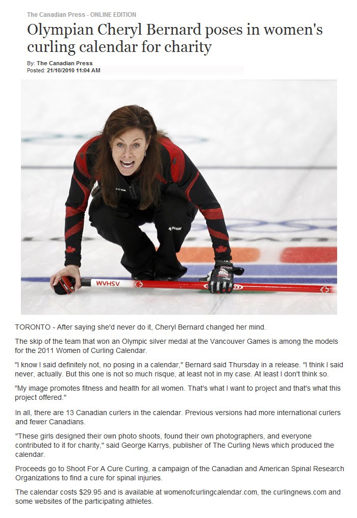 Women Of Curling Calendar Bernard