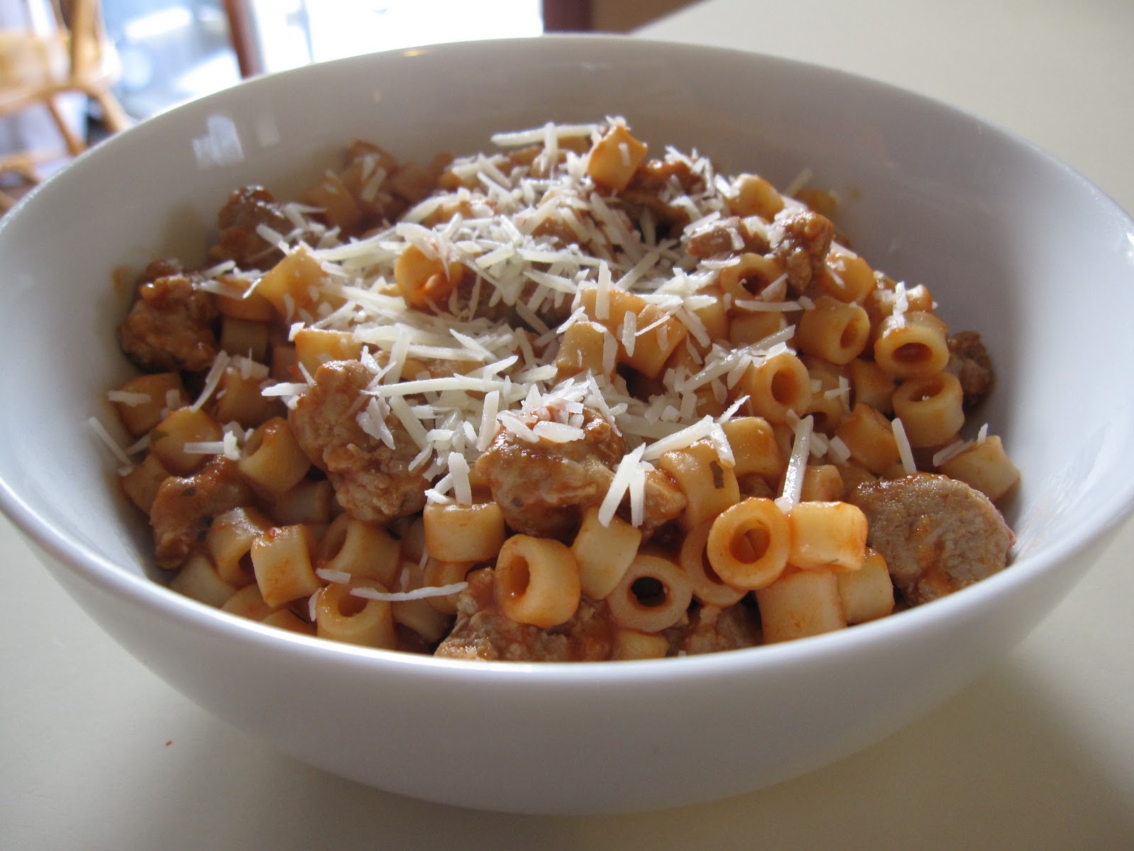 Fanksgiving: Ditalini with Turkey Sausage