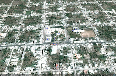 Dzidzantún de Ah Kin Chel: Dzidzantún de Ak Kin Chel, Fotos de Satélite