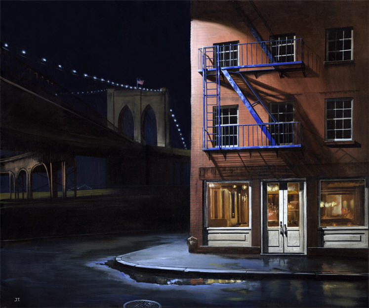 New York Street Art: "Brooklyn Bridge Café - II"