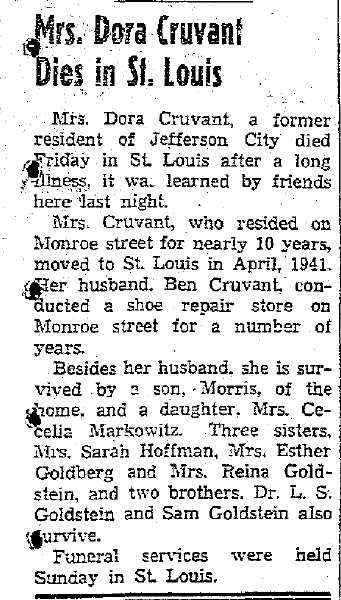 TransylvanianDutch: Amanuensis Monday: Obituary for Dora (Goldstein ...