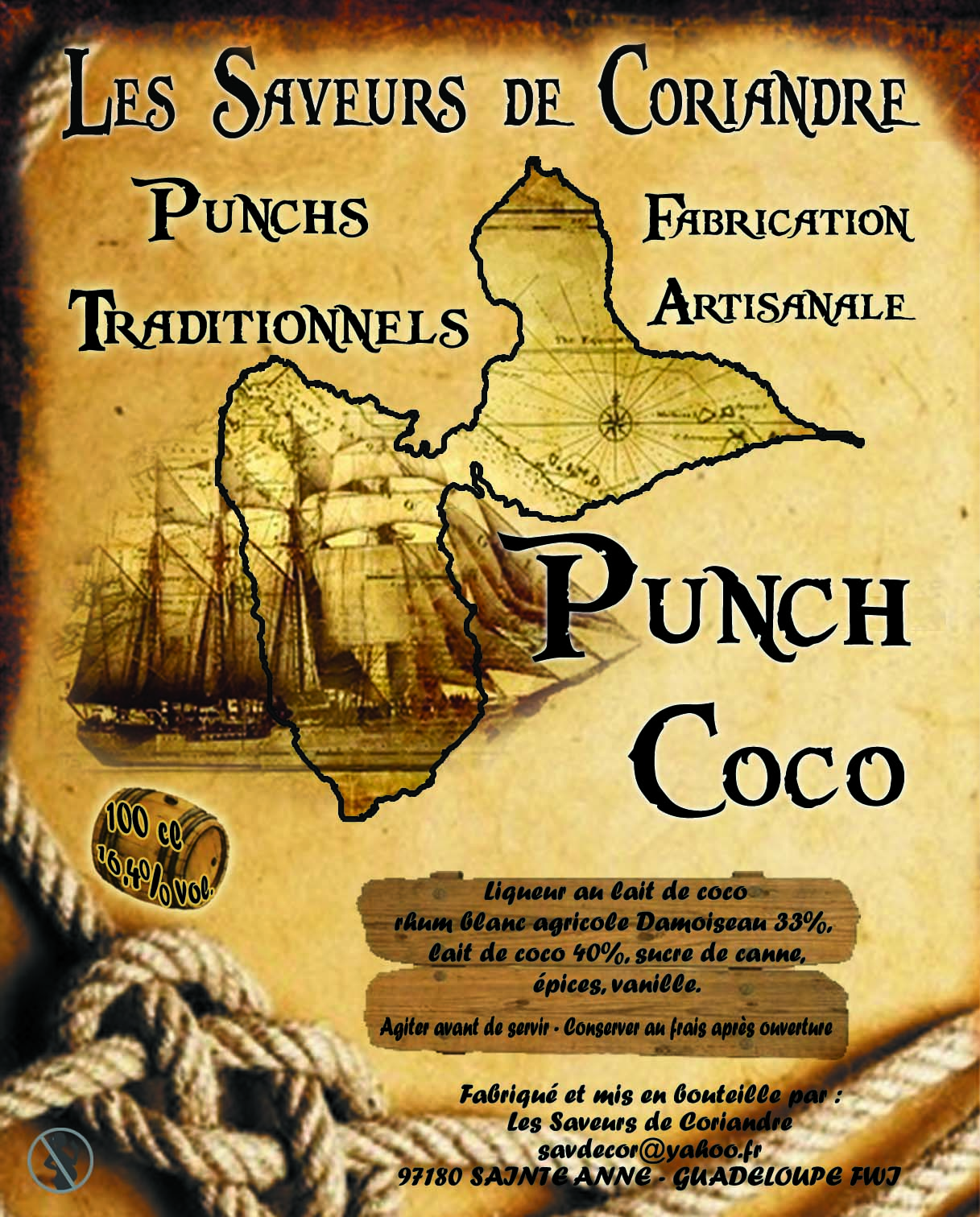 Les Saveurs de Coriandre: Punch coco 16,4% vol.