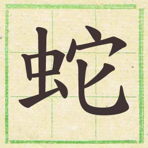 CHINESE WORD 漢字: Snake