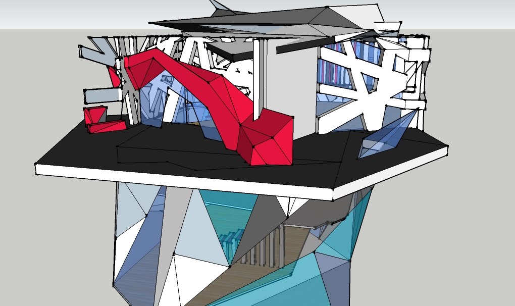 John Kapos: FINAL SKETCHUP MODEL IMAGES // interior.