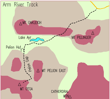 Arm River Track to Pelion Plains and Mt Ossa