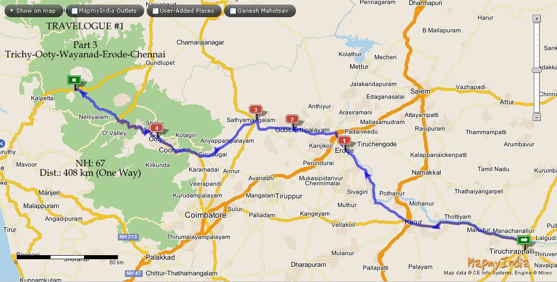 ANYTHING ON WHEELS: Travelogue #1 - Chennai to Trichy/Munnar/Wayanad