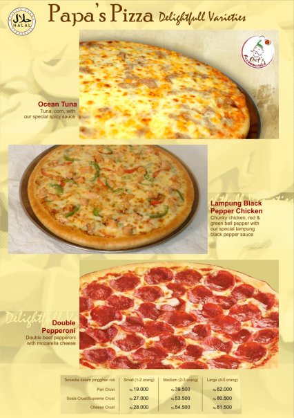 Paparon's Pizza Solo: Menu Papa's Pizza Paparon's Pizza Solo