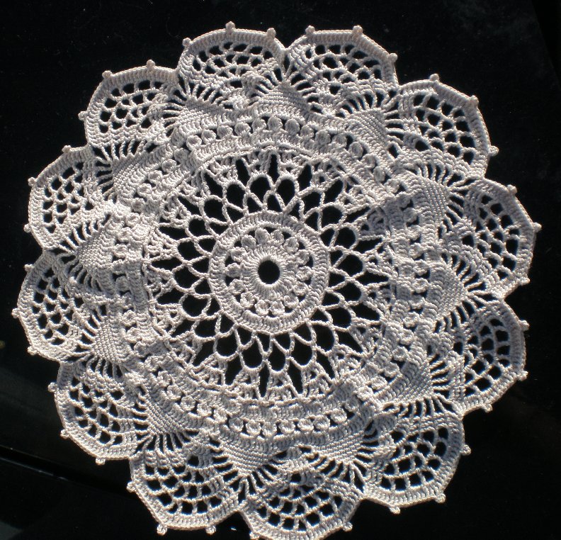 crocheted lace: Corticelli Venetian Pattern Doily from 1918 - Finished!