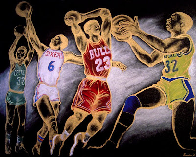 PARIDEE ARTS & DESIGN: "Classic NBA Stars" Painting by Paridee K