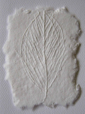 art vein vessel: cast paper fragments