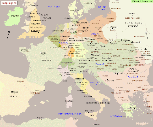 1848 Revolutions Map Of Europe - Map