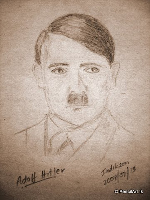 Pencil Art.tk - Pencil sketches - Vector graphics: Adolf Hitler