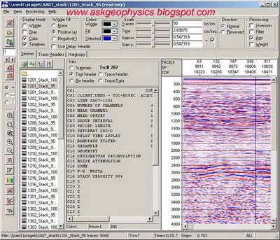 Earth Science Shadow: SeiSee 2.13 (SEG-Y format viewer on PC with ...