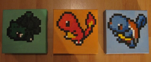 8-bit Gallery: Pokemon Red & Blue Starters